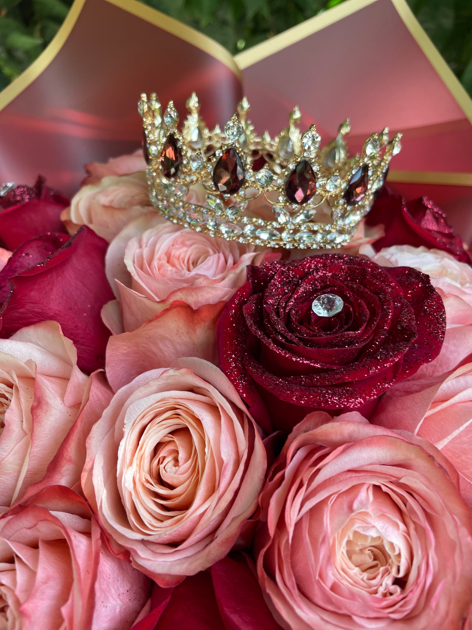 Ramo Buchon Glitter 50 Roses – VIP Memories Creation